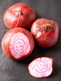 Asian-Style Chioggia Beet and Carrot Salad | Elle Republic