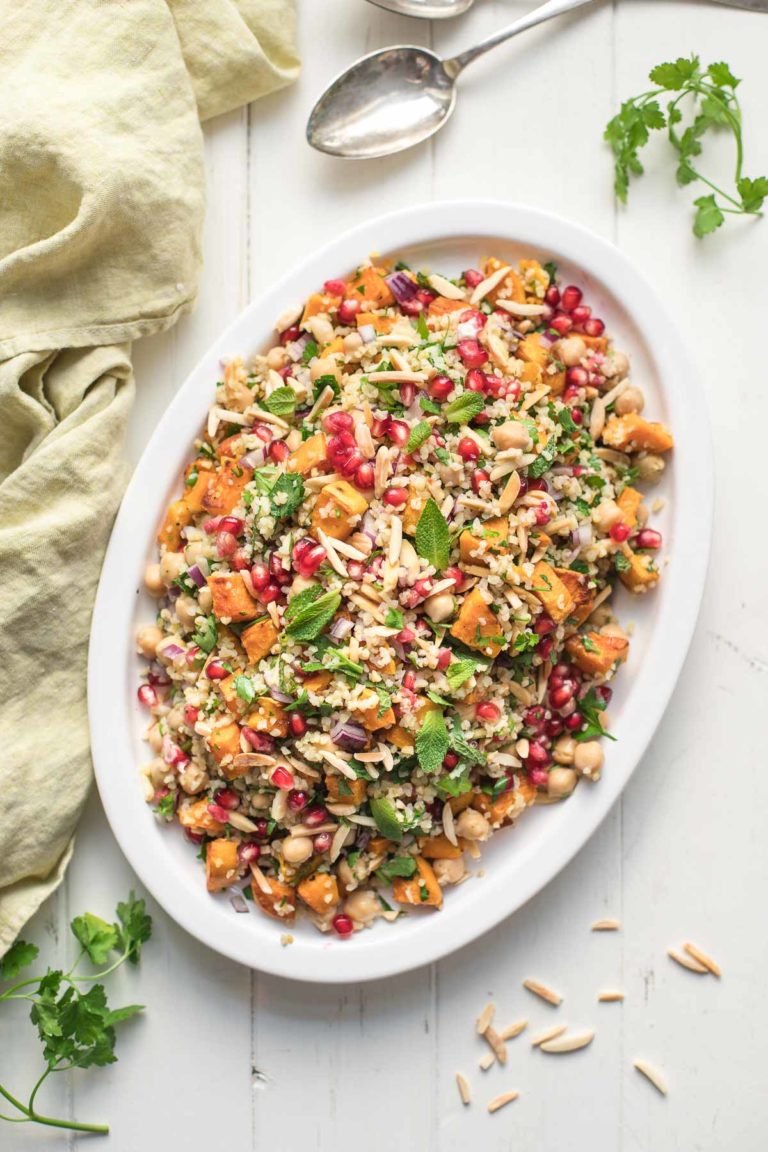 Bulgur Salad with Sweet Potato, Chickpeas & Herbs | Elle Republic