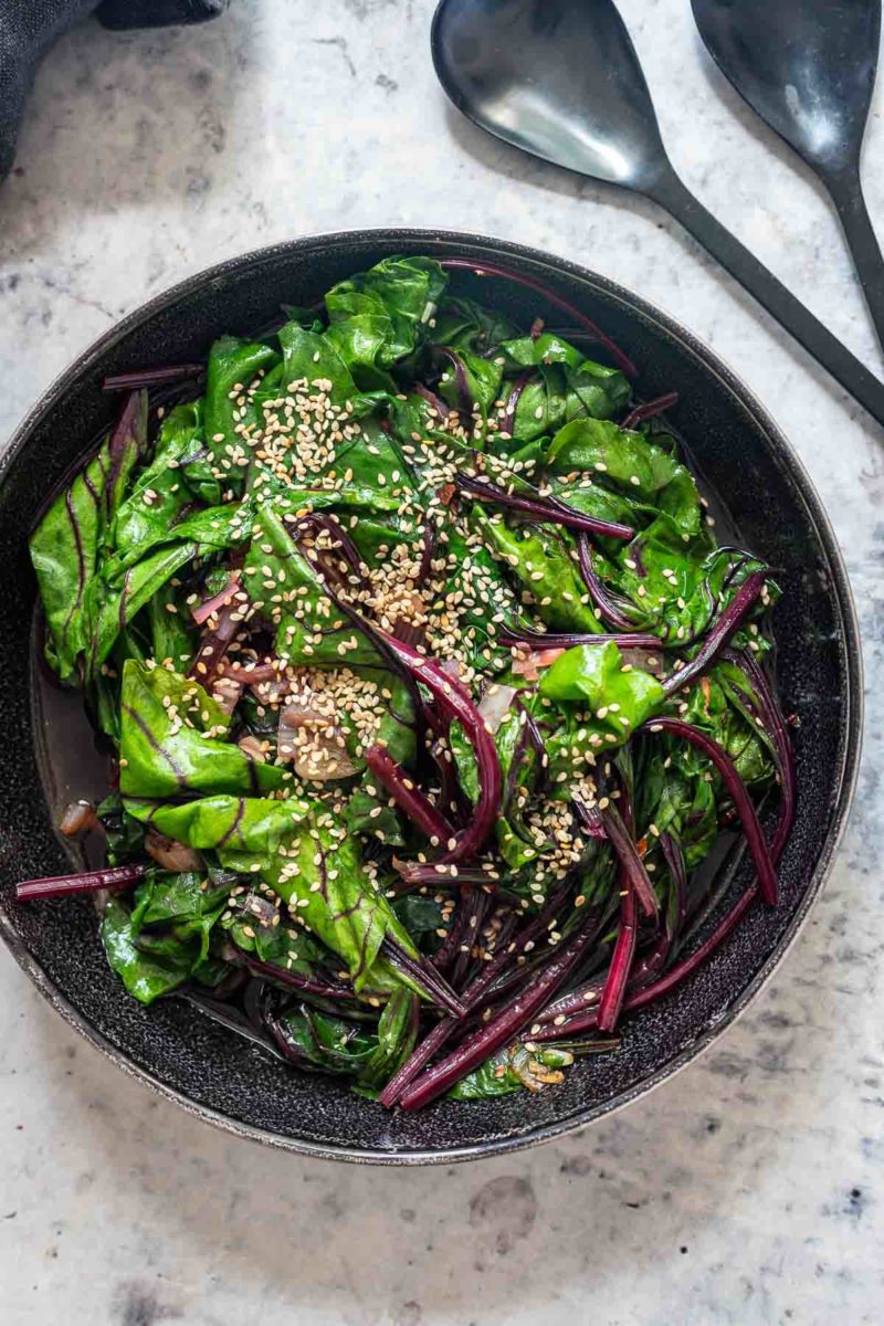 Asian-Style Beet Greens | Quick Stir-Fry Recipe | Elle Republic