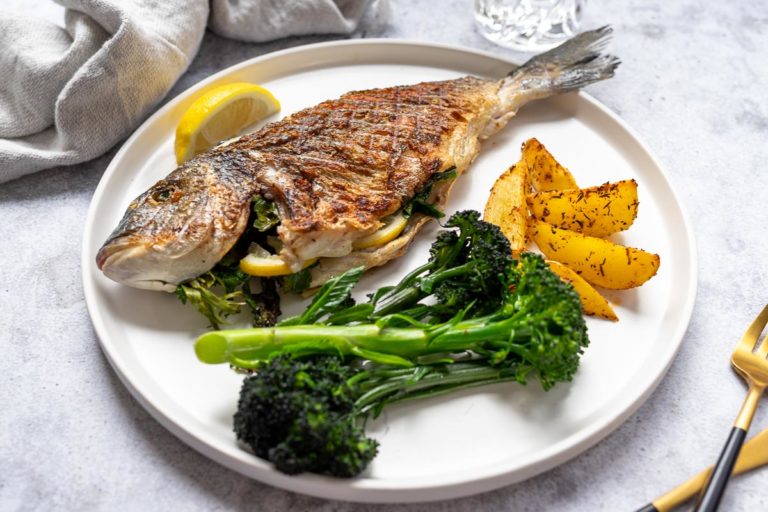 Whole Fish using a Grill Plate — Grilled Sea Bream Recipe | Elle Republic